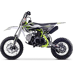 MotoTec X2 110cc 4-Stroke Gas Dirt Bike Green, 61x28x40, (MT-DB-X2-110cc_Green)