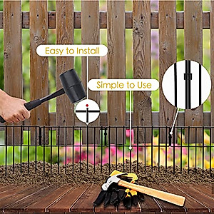 Blingluck Animal Barrier Fence, 10 Pcs Upgrade 1.26 in Gap Decorative Fences No Dig Fence for Rabbits and Dog Ground Defense, Rustproof Metal Wire Garden Fence Border for Garden & Patio Landscaping