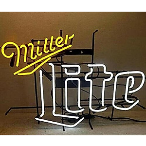 Queen Sense 20"x16" Millers Lite Neon Sign Light Man Cave Bar Pub Beer Gift Neon Lamp A120MLW