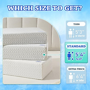 HARBOREST Ice Cube Cooling Pillow for Side Sleepers Memory Foam Side Sleeper Pillow Support Head & Neck for Pain Relief，12"x24"x5"