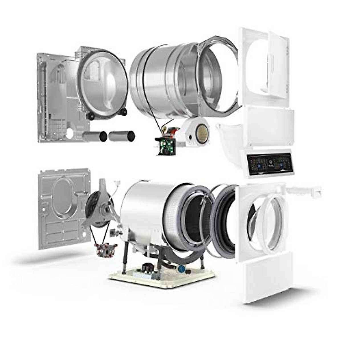 Speed Queen SF7003WE 27" Electric Stacked Washer and Dryer with Stainless Steel Tub, Balance Technology, Control Lock, Moisture Sensor, in White