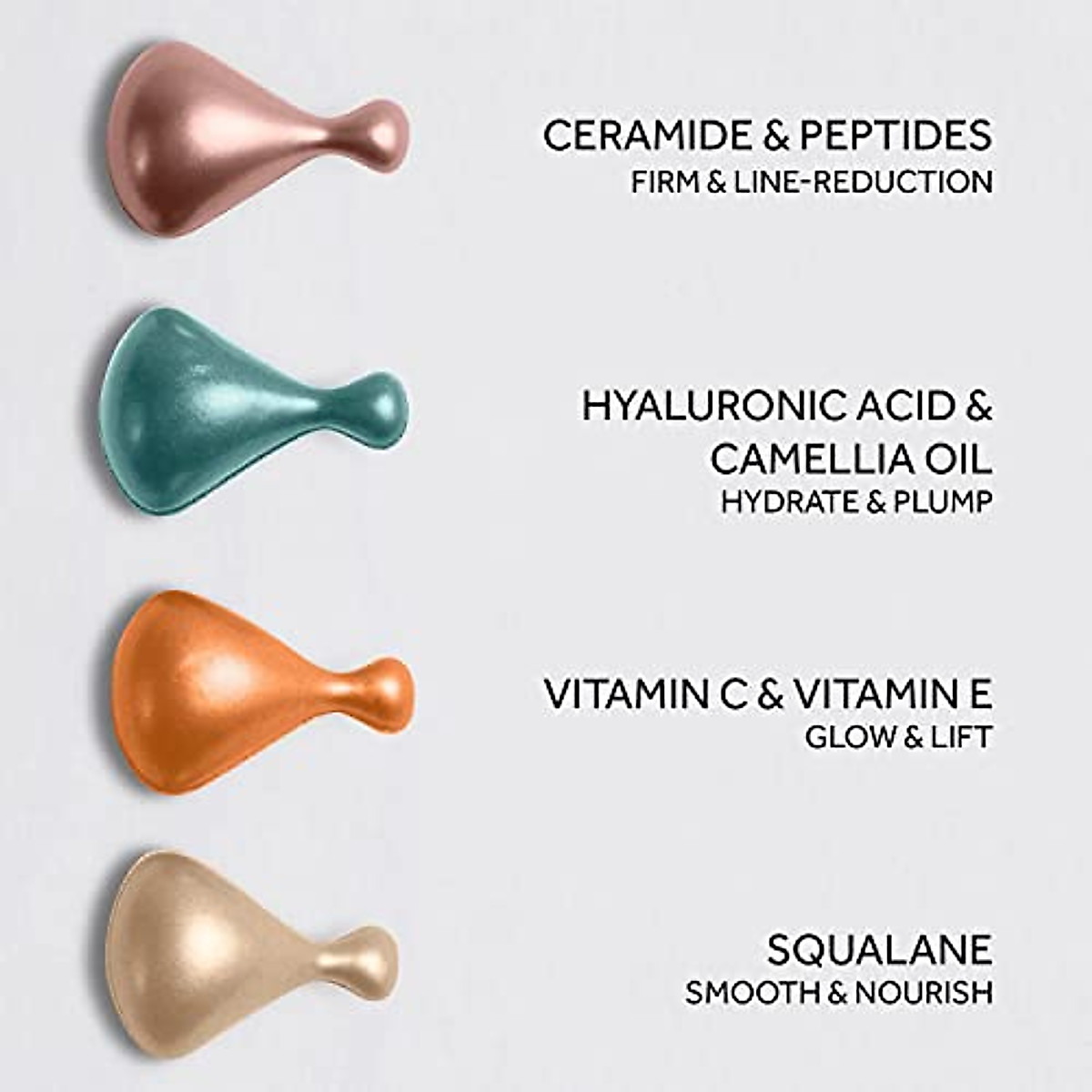 No7 Advanced Ingredients Hyaluronic Acid & Camellia Oil Serum Capsules - Hydrating Serum for Anti Aging + Fine Lines and Wrinkles - Plumping Facial Oil for Lasting Moisture (30pk)