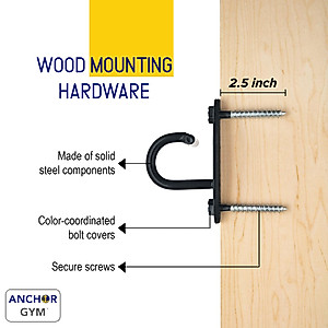 The Anchor Gym Anchor Gym-Mini H1 (Set of 3) - Wall Mounted Modular Hooking Platform for Resistance Bands, Suspension Straps, Stretch Straps, and Large Loop Bands