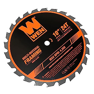 WEN BL1024 10-Inch 24-Tooth Carbide-Tipped Professional Multi-Material Framing Saw Blade
