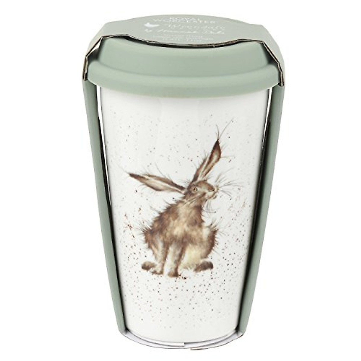 Wrendale WNKE78753-XW Travel Mug, Porcelain, Multi Coloured, 9.5 x 9.5 x 15 cm