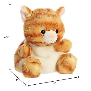 Aurora® Adorable Palm Pals™ Meow Kitty™ Stuffed Animal - Pocket-Sized Play - Collectable Fun - Orange 5 Inches