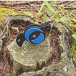 OKNIFE Nightclaw Mini Keychain EDC Folding Pocket Knife, D2 Hawkbill Blade and G10 Handle, for Outdoor, Survival, Camping and Gift (Blue)