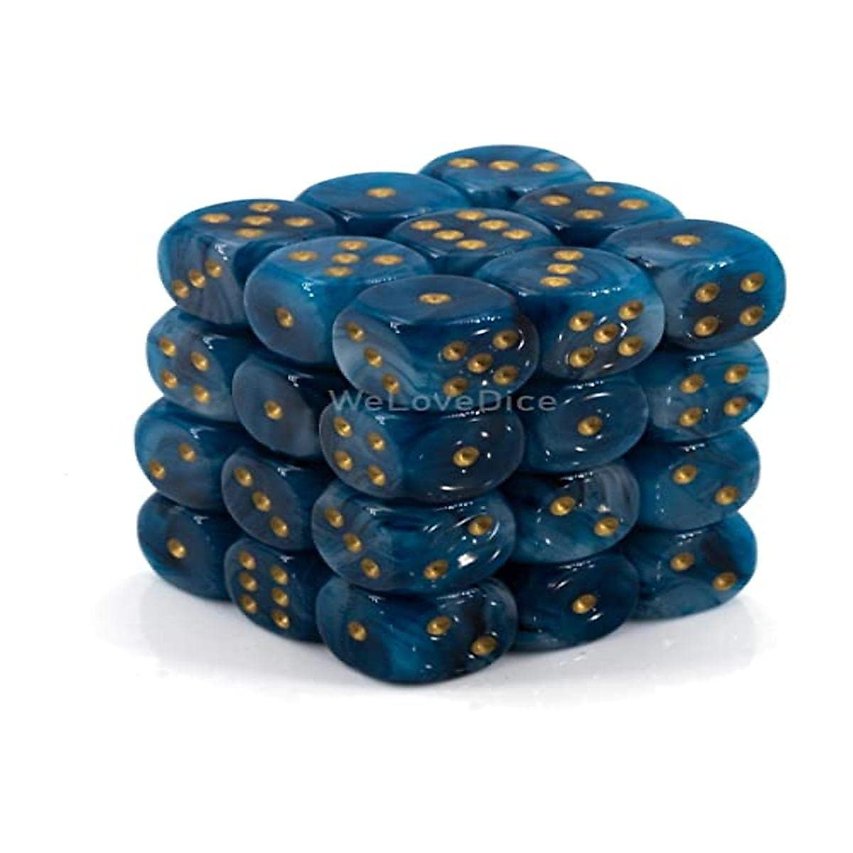 DND Dice Set-Chessex D&D Dice-12mm Phantom Teal and Gold Plastic Polyhedral Dice Set-Dungeons and Dragons Dice Includes 36 Dice – D6, Various (CHX27889)