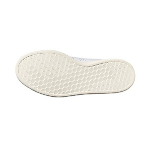 adidas Women's Advantage Sneaker, White/White/Gold Metallic, 8