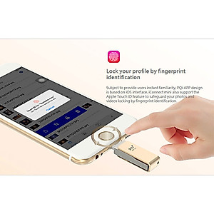 Iconnect Mini [Apple Mfi] 128 GB Mobile Flash Drive w/ Lightning Connector for iPhones iPads Mac & PC USB 3.0 (Rose Gold)