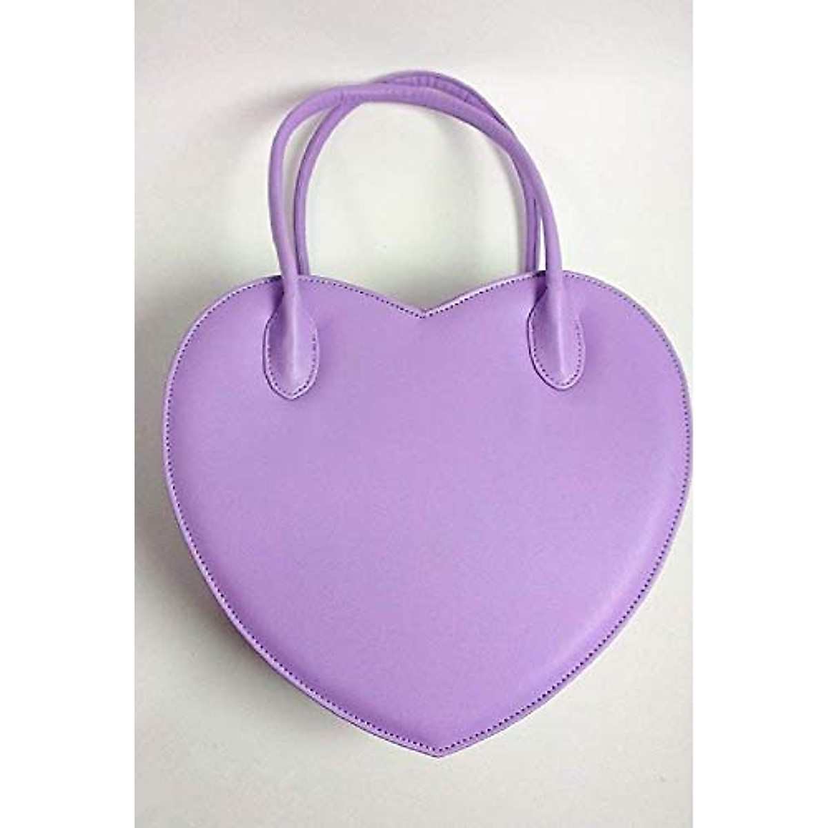 GK-O Fashion Women Heart Shaped Bag Lolita Handbag Clutch Purse Wallet PU Handbag (Light purple)