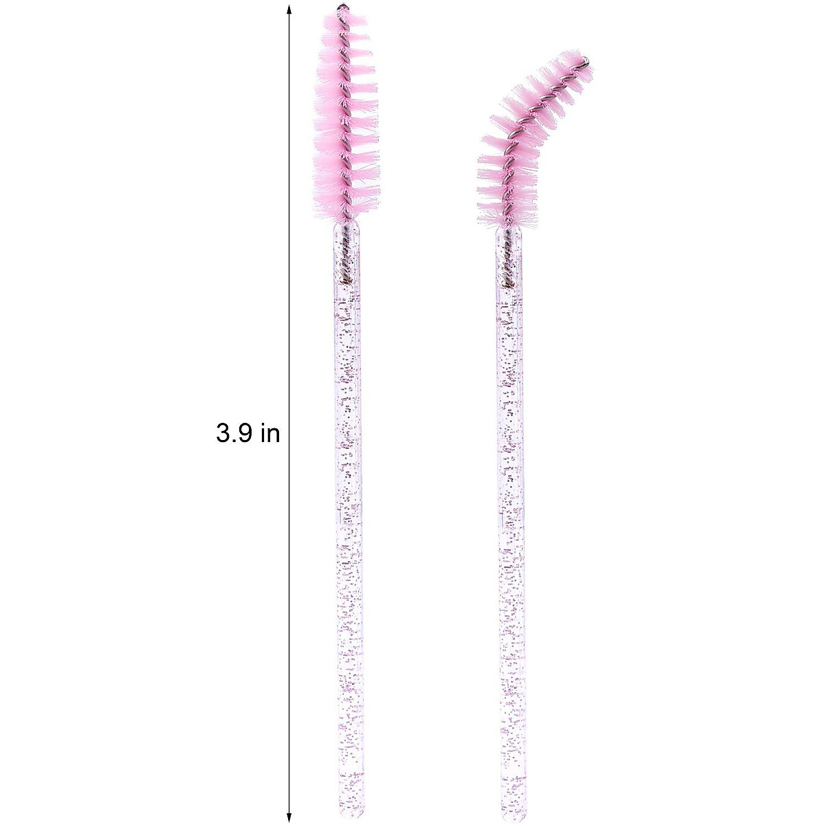 Tbestmax 100 Disposable Eyelash Brush Mascara Wands Spoolies for Eye Lashes Extension Eyebrow and Makeup Pink