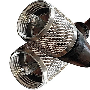 RG58A/U PL-259 Coax Cable Jumper for HAM & CB Radio, Antenna Analyzer, Dummy Load, SWR Meter, 3 Foot