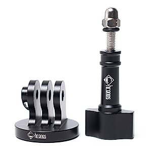 CHRONOS Aluminum Alloy CNC Metal GoPro Tripod Adapter Mounts/Monopod Mount with Aluminum CNC Thumb Screw for Go Pro Cameras, DJI Osmo Action, & Insta 360 One. Great for attachments and Clamps