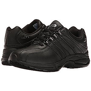 Dr. Scholl's Shoes Women's Kimberly II Slip Resistant Work Sneaker,Black Leather,9 Wide