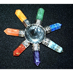 7 Chakra Conical Pyramid Energy Generator with Chakra Booklet