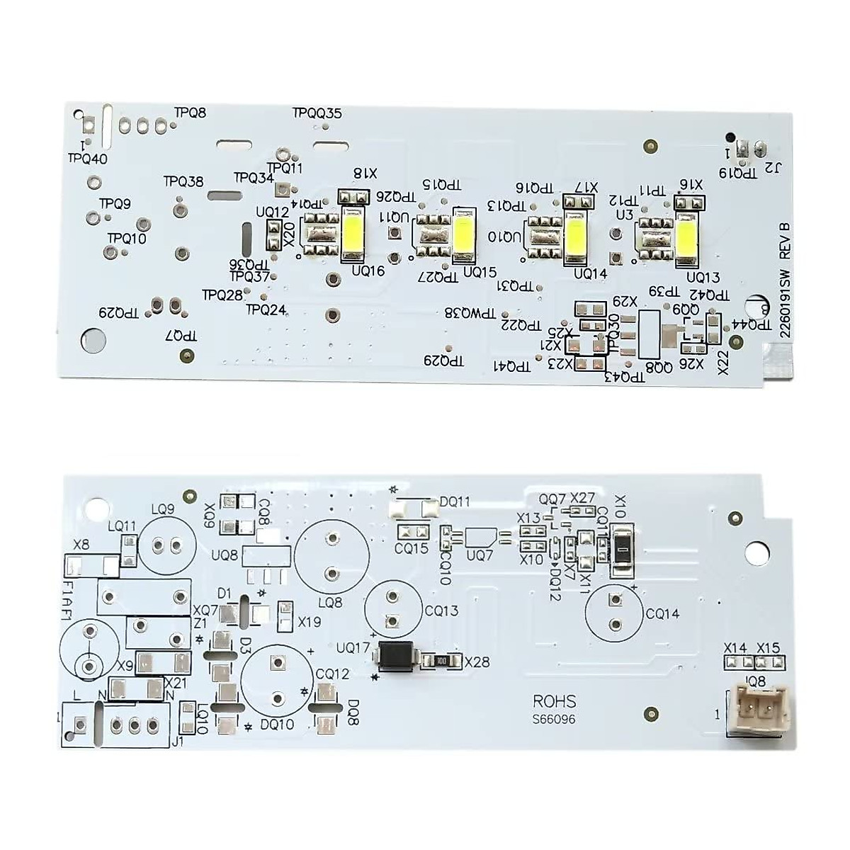 W10515057,W10398007 WPW10515057 AP6022533 PS11755866 LED Light Board Replacement for Whirlpool WRS325FDAM02 Refrigerator