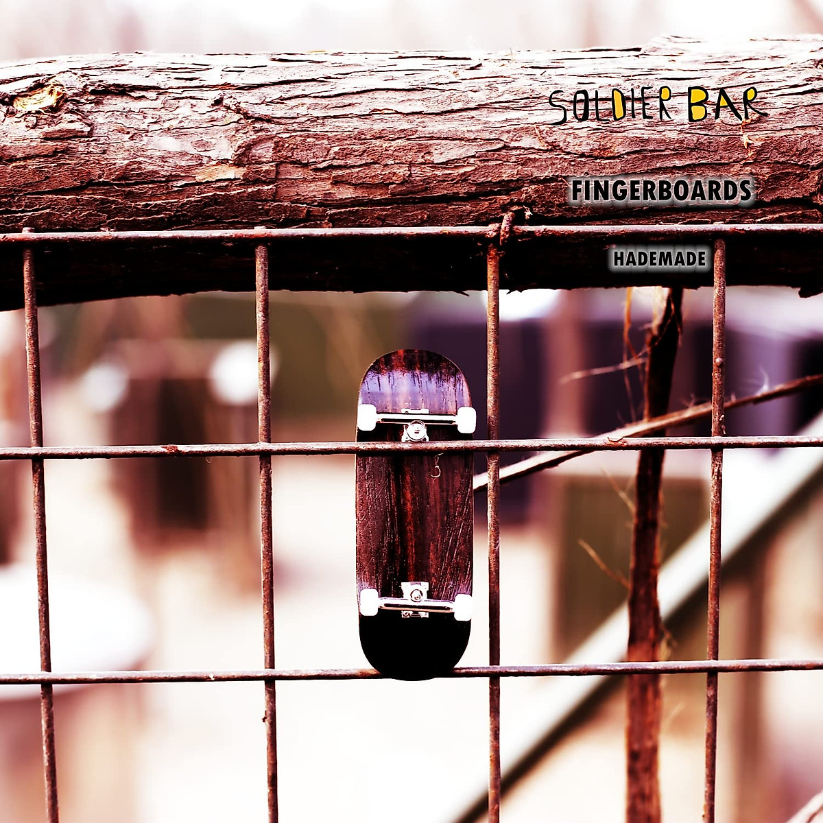 SOLDIER BAR Handmade Fingerboards Complete 8S (6-layer Canada Maple+Ebony 35mmX98mm) (Handmade Deck+34mm Big Eagle trucks+Handmade Ice Wheels)