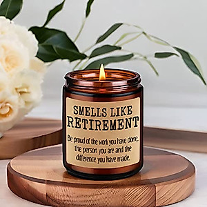 GSPY Scented Candle - Retirement Gifts, Retirement Gifts for Women, Men - Happy Retirement Gifts, Fun Retirement Gifts, Retired Gifts for Women, Best Friend, Teacher, Nurse, Coworker, Boss, Mom