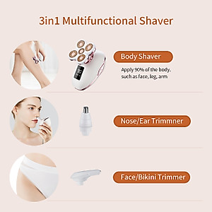 UPTARD Womens Electric Shaver,Electric Razors for Women,Womens Electric Razor for Legs,Bikini Trimmer for Women,Facial Hair Removal for Women,Shaver for Women