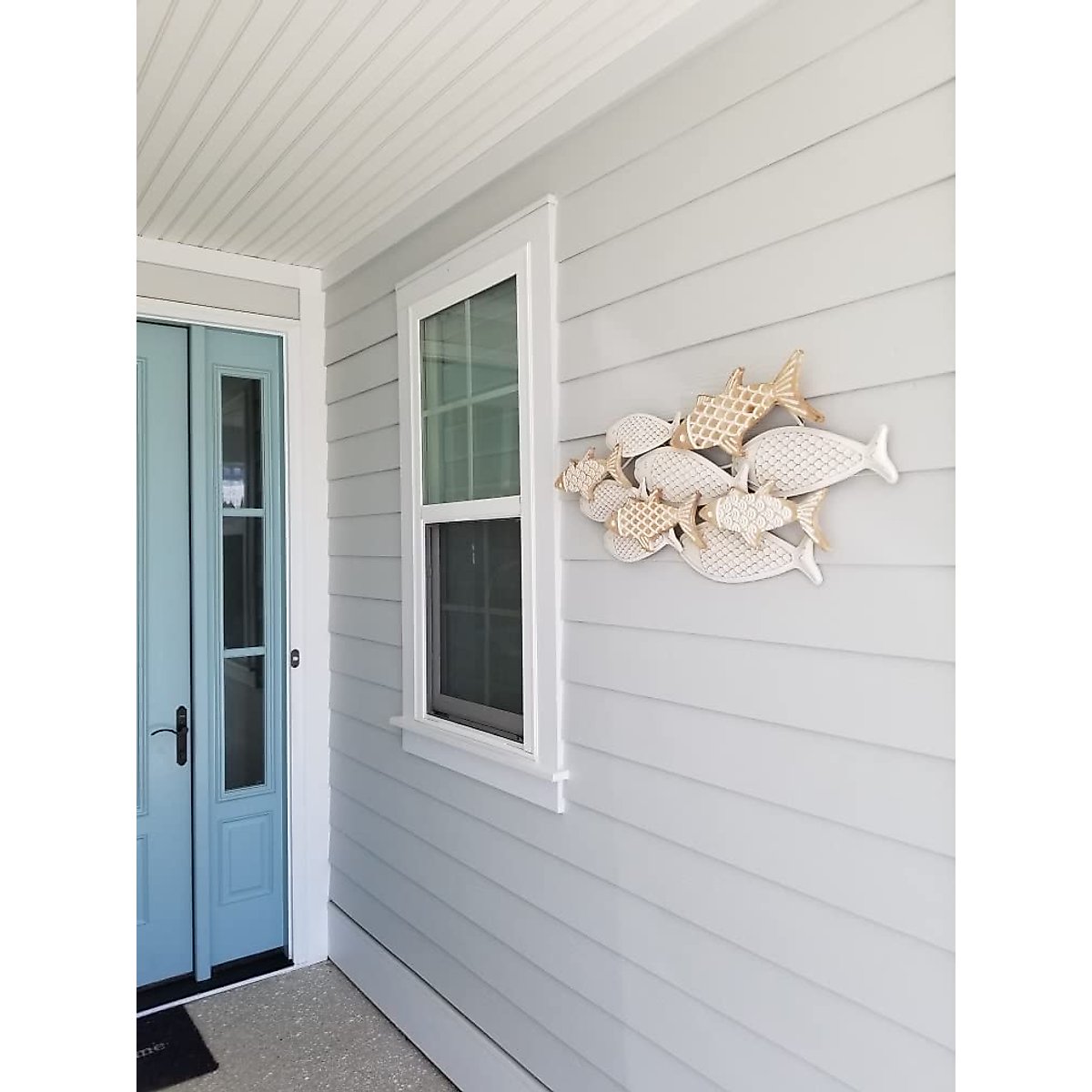 NoDamageHooks The Original for Fiber Cement Board siding ONLY! (8 Hooks and 1 Tool) - Invented, Patented and Made in The USA!