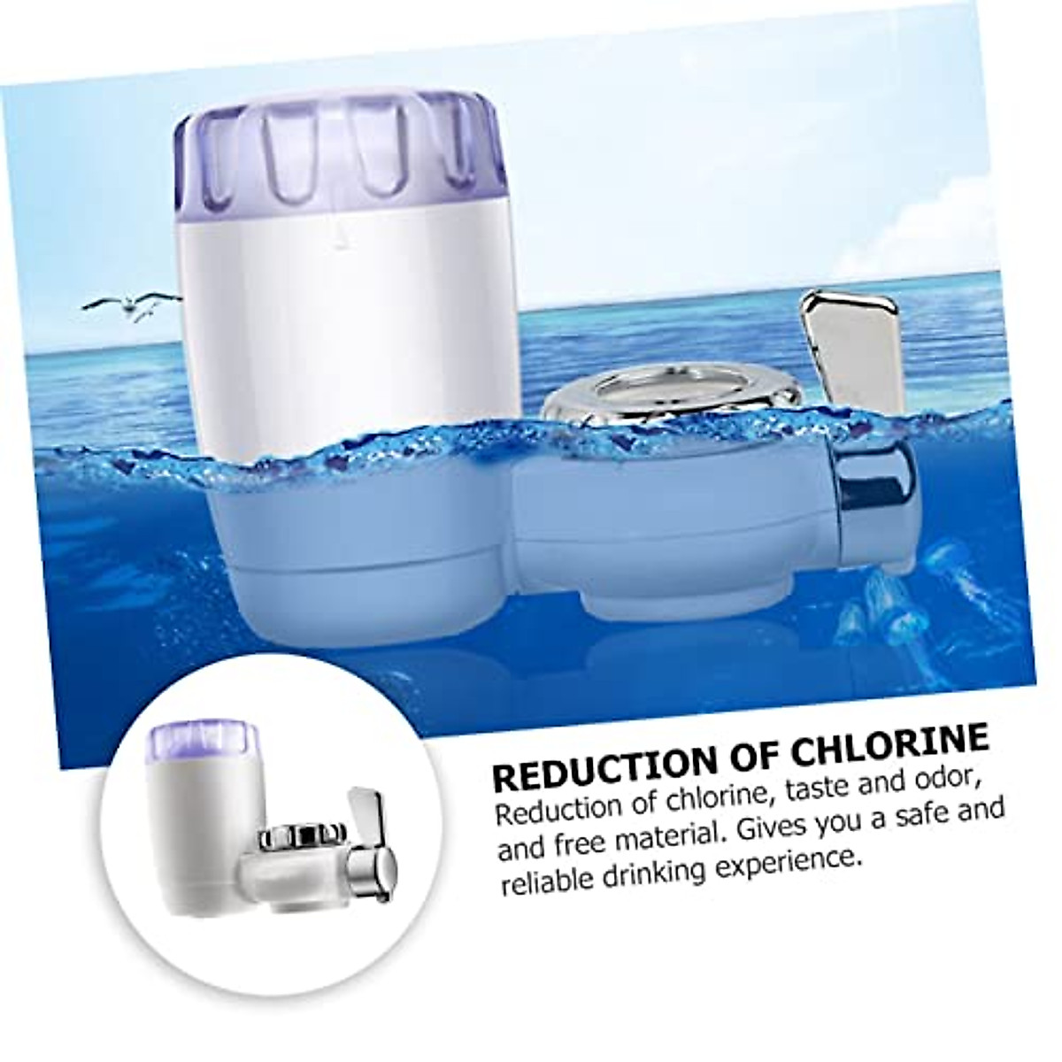 PLAFOPE 2pcs Water Purifier Water Filter Sink House Water Filter Ceramic Water Filter Faucet Water Filter Faucet Filter tap Water Filter Faucet Filtration System Faucet Ceramic Filter