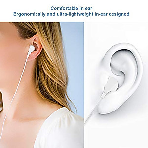 WamGra USB C Headphones, HiFi Stereo Type C Earbuds USB C Earphones with Mic & Volume Control Compatible with Google Pixel 4 3 2 XL,Sony XZ2, OnePlus 6T,MacBook,iPad Pro 2018(Newest Version)-White