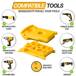 3 Pack Tool Holder Wall Mount for DeWalt 20v/60v Cordless Tools - Snap Fit Drill Holder Wall Mount for DeWalt Tool Hanger with 6 Screws - Easy to Install, Screw in and Lock