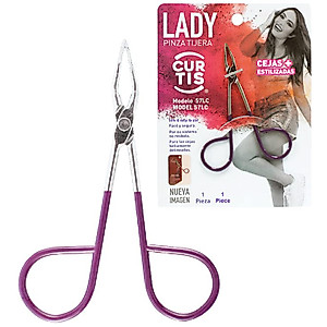Best PROFESSIONAL Scissor TWEEZERS Great PRECISION for Facial Hair,Ingrown Hair,Fine Hair, Blackhead. LESS PAIN,Silver & Purple Men/Women with EASY SCISSOR HANDLE Expert Tools Made in MEXICO (UPDATED)