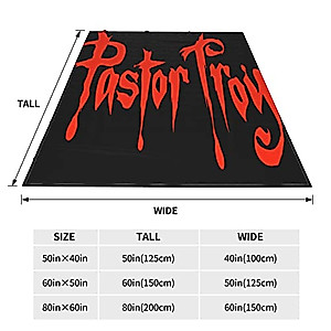 Flannel Blanket Pastor Troy Soft Lightweight Throw Blanket Warm Durable Sofa Couch Decor Beding 50"X40"