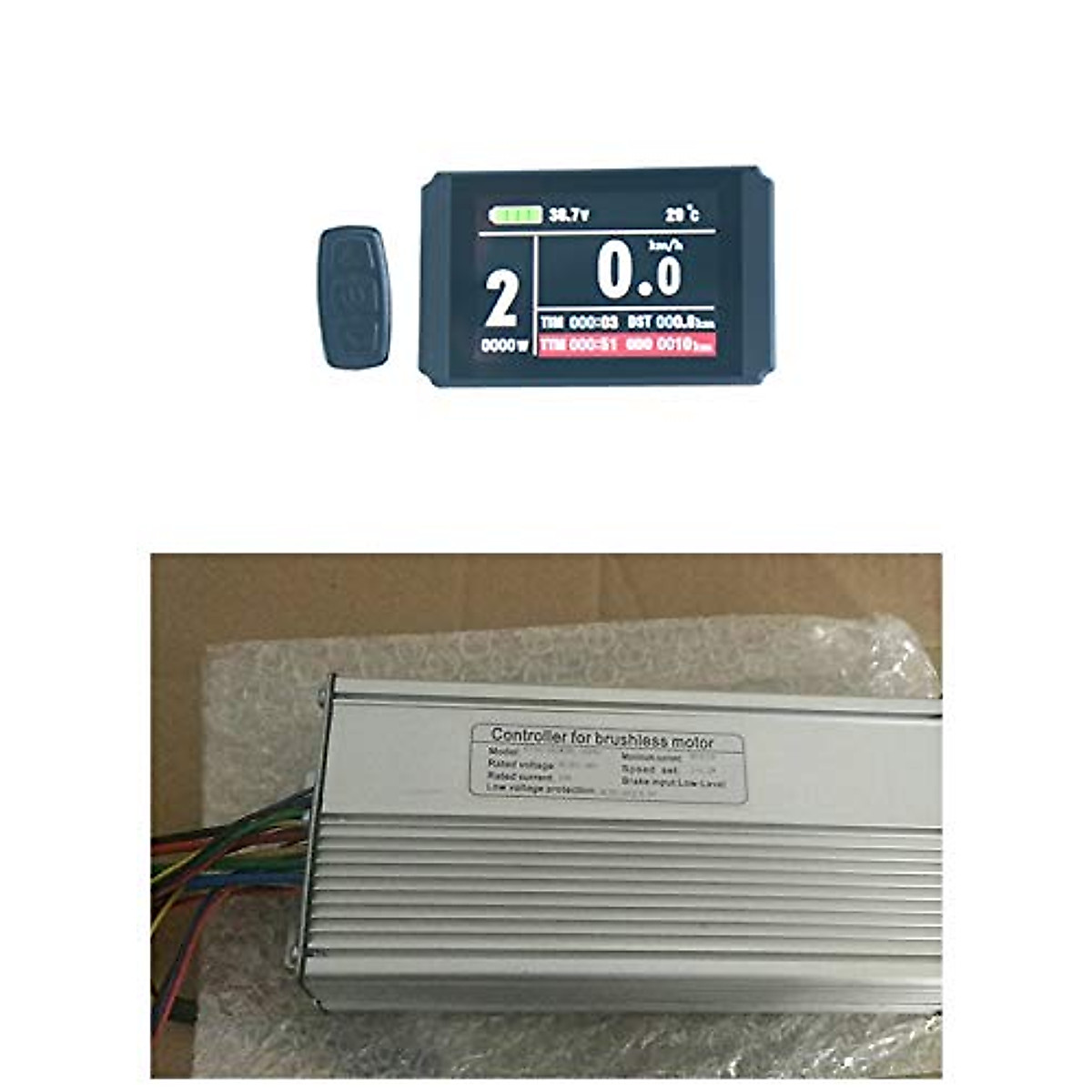 NBPOWER 36V/48V 1000W 26A Brushless DC Motor Controller Ebike Controller +KT-LCD8H Color Display One Set，Used for 1000W Ebike Kit.