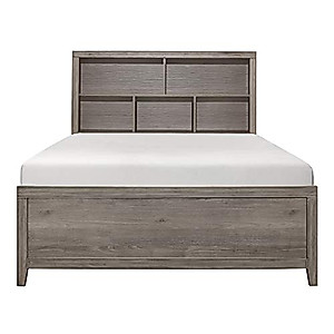 Homelegance Bookcase Bed, Queen, Grayish Brown