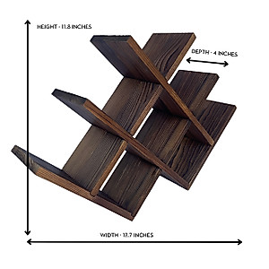 Wine Rack 8 Bottle & Wine Accessory Kit - Wine Racks Countertop - Small Wine Rack -Wine Cabinet Free Standing - Wood 3-Tier Wine Display and Storage Shelves - Countertop Wine Rack