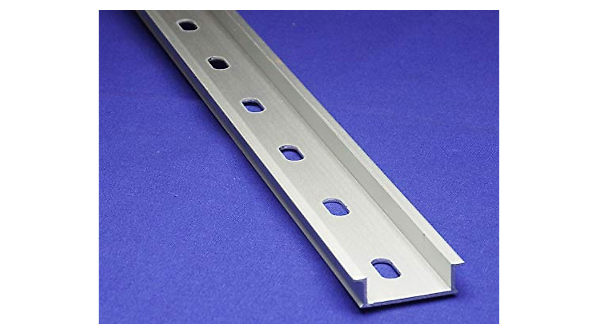 Heavy Duty 400mm DIN Rail - Pre-Cut Aluminum Rail