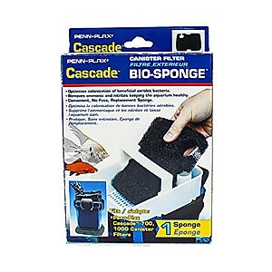 Penn-Plax Cascade 700/1000 GPH Canister Filter Aquarium Bio Sponge Replacement, 1 Pack