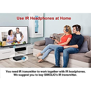 SIMOLIO 3 Pack Wireless IR Headphones for Honda & Odyssey, CR-V, Accord, Pilot, Ridgeline, RDX, MDX, with Carrying Cases/AUX Cord, Share Port, 2 Channel Folding IR Car DVD Replacement Headsets