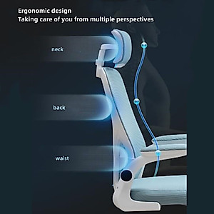 Office Chair Computer Chair Household Long Sitting Learning Chair Swivel Chair Lifting Backrest Conference Chair Ergonomic Chair (Black)