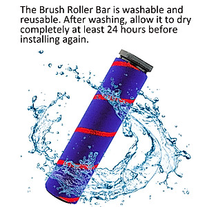 WEILE Quick-Release Soft Roller Cleaner Head Accessory Replacement with LED Indicator for Dyson V7 V8 V10 V11 V15 SV10 SV11 Cordless Vacuum Cleaner