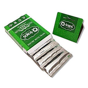 Q-Traps Pantry Moth Traps - Safe, Nontoxic, Insecticide & Odor Free, Pheromone Attractant Traps for Common Kitchen Moths (6 Traps)