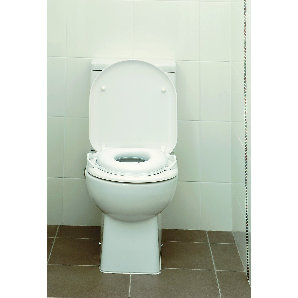 Dreambaby Potty Toilet Seat, Softly Padded with Grip Handles - White - Model L674