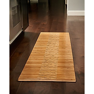 Anji Mountain Kitchen and Bath Mat, 20 in x 72 in, Natural