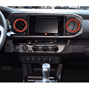 4pcs A/C Air Conditioning Vent Outer Rings Trim Decoration Cover Compatible with Toyota Tacoma 2016 2017 2018 2019 2020 2021 2022