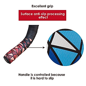 GORIX Bar Tape Handlebar Grip Wrap+2 Bar Plug Rose Pattern Road Mountain Bicycle Cycling (GX-BARA(Global Edition)) (Black×Red)