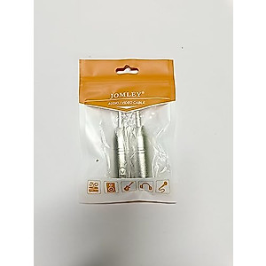 JOMLEY 1/4 inch TS Mono to XLR Male Adapter, 6.35mm to XLR Male Adapter, Quarter Inch TS Mono Male Plug to Male XLR Converter Audio Connector - 2 Pack