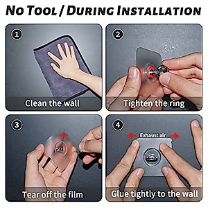 Ceiling Hooks, Practical Wall Hanging Auxiliary Hook, Stainless Steel,Waterproof,Nail-Free Adhesive Wall Hook,for Indoor and Outdoor Hanging Plants,Wind Chimes,Hangers, Decoration Hook,4 Pcs