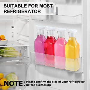 Visivessel 4 Pcs Large Glass Carafe with Lid 50oz Glass Carafe for Mimosa Bar water carafe with lid Juice Carafe for Party Iced Tea Juice Lemonade