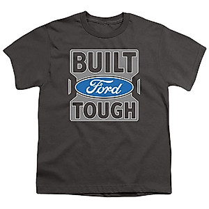 Ford Trucks Built Ford Tough Unisex Toddler T Shirt for Boys and Girls, Large (4T) Charcoal