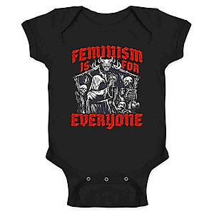 Pop Threads Feminism is for Everyone Metal Punk Emo Goth Infant Baby Boy Girl Bodysuit Black 6M