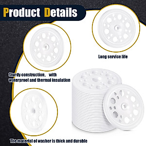 Taiyin 45 mm Plastic Washers Load Spreading Polypropylene Washers for Fixing and Supporting Rigid Foam Insulation Foam Board Load Spreading for Screws Nail (500 Pcs)