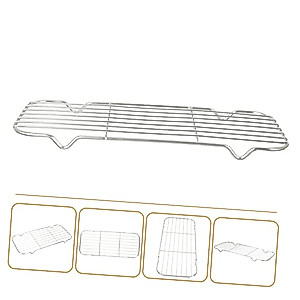 UPKOCH Bread Oven Stainless Steel Steamer Pot Bread Loaf Pans for Baking Metal Colander Steaming Rack Cooking Rack Barbecue Rack Heavy Duty Drain Rack Barbecue Grill Rack Air Fryer Can